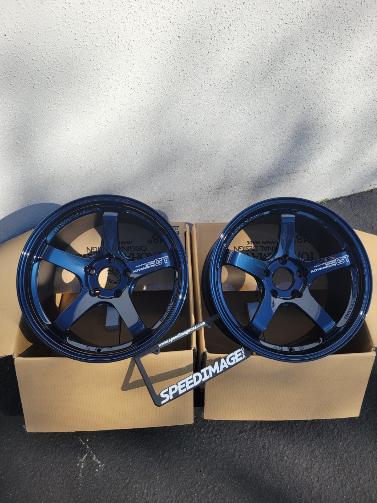 4X 18x10 +25 5x120 Advan GT Beyond Titanium Blue Wheels Set of 4 | E90 ...