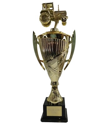Personalised Large Agriculture Tractor Gold Presentation Cup Trophy ...