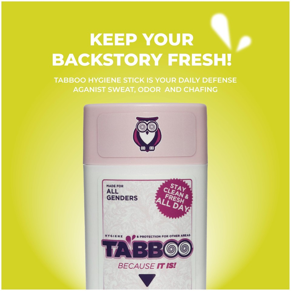 TABBOO Hygiene Stick | Deodorant for your Butt - Assists with Wiping ...