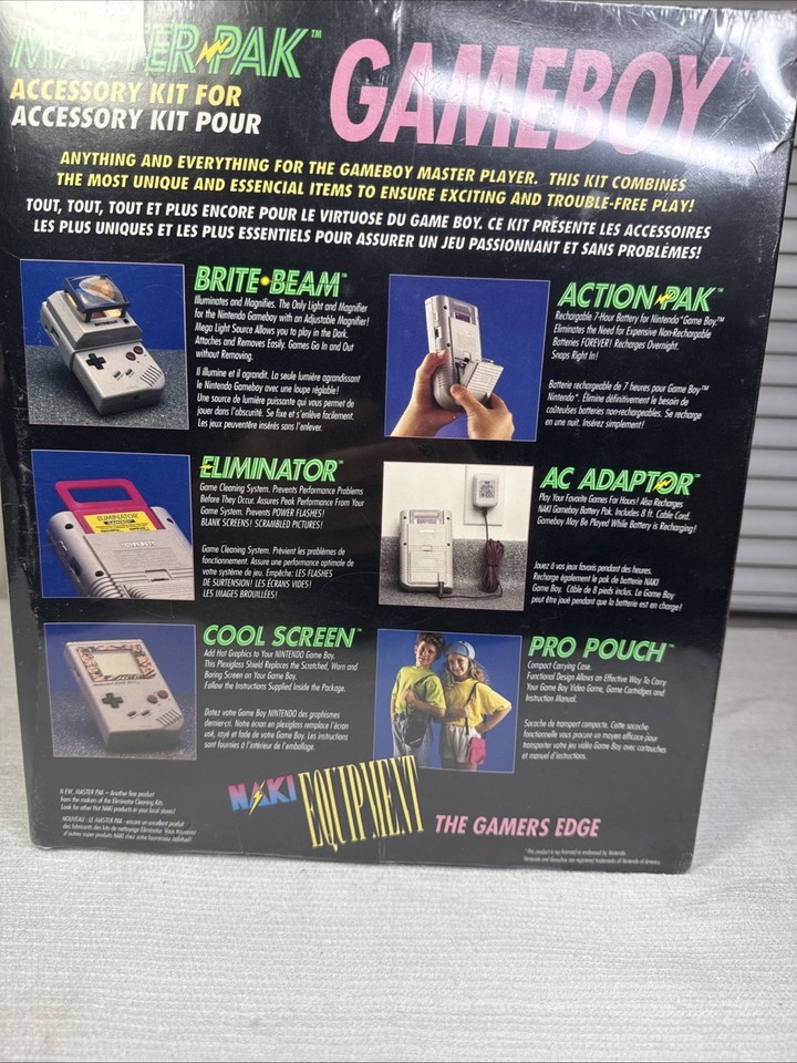 Naki Gameboy Master Pak Sealed Collectible Htf Vintage Retro Gaming ...