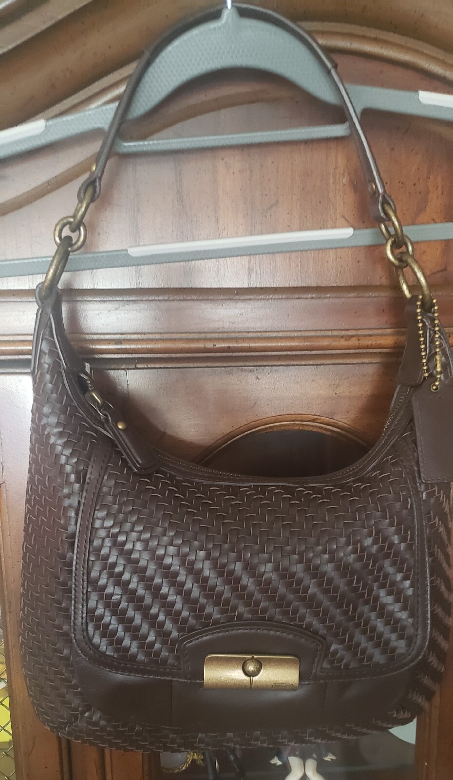 Coach Kristin Woven Leather Purse - Gem