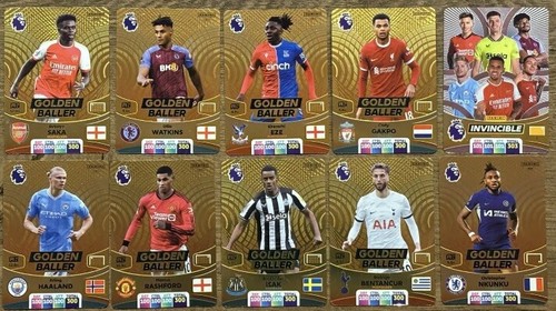 Panini Adrenalyn XL Premier League 2024 GOLDEN BALLER Full Set of 10 ...