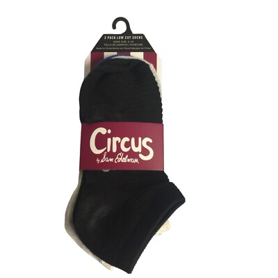 CIRCUS by Sam Edelman Ladies Low Cut Socks Set of 3 Black Gray Cream | eBay