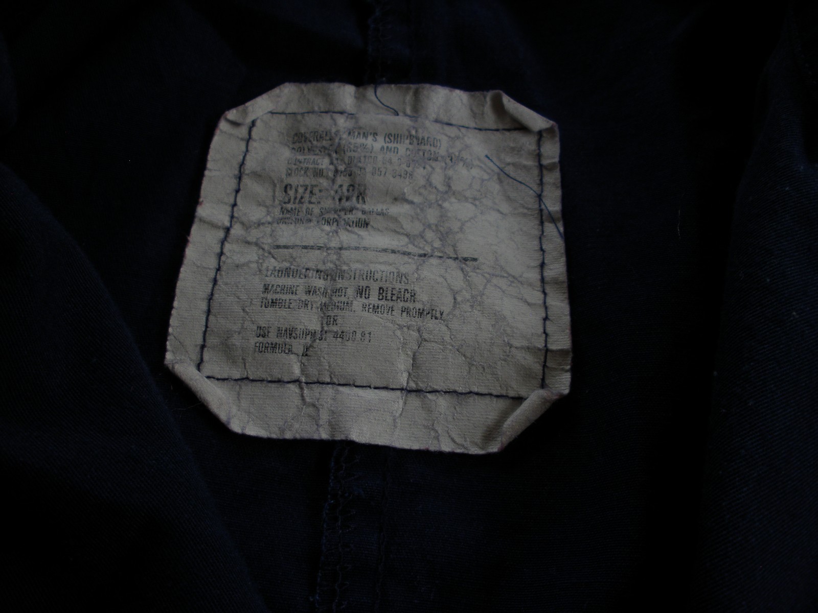 Navy overalls VINTAGE 1970s Coveralls uniform Shipboard 48R | eBay