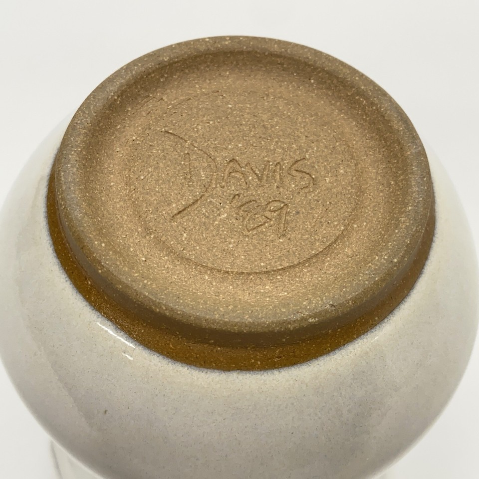 Davis Studio Art Pottery 6" Reticulated Vase Candle Holder Lilies ...