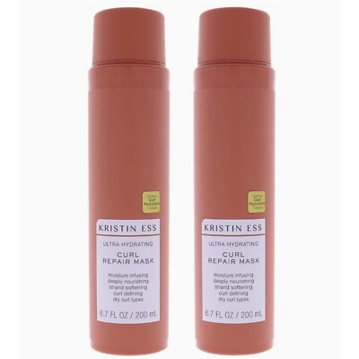 2 Kristin Ess Ultra Hydrating Curl Repair Mask Curl Defining 6.7 oz ea ...