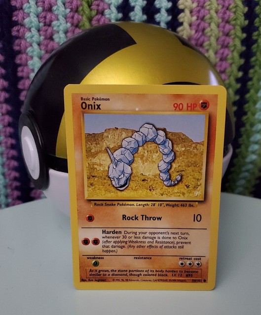 Pokémon TCG Onix Base Set 56/102 Regular 1st Edition Common for sale ...