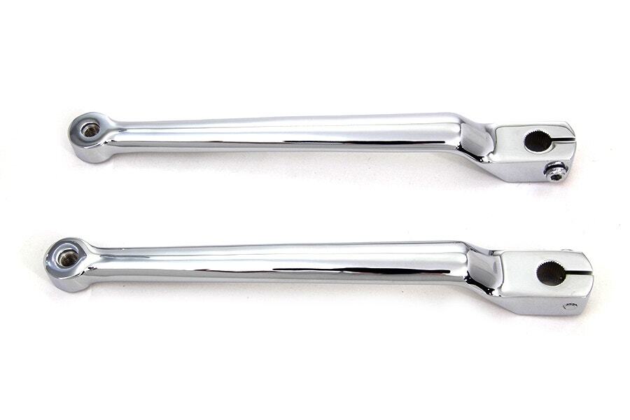 Extended 9-3/4" Chrome Heel Toe Splined Shift Lever Set 2 86-18 Harley ...