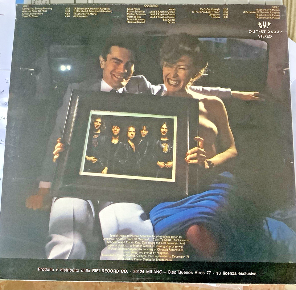 SCORPIONS “Lovedrive” LP/12” • Italy Press 1980 • NM/ VG+ - OUTST25037 ...