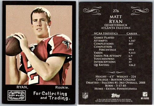 2008 Topps Mayo Matt Ryan 276 | eBay