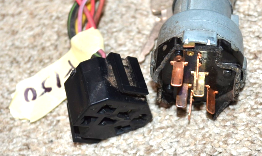 1973-1979 FORD F150 F250 IGNITION SWITCH START KEY OEM WITH HARNESS ...