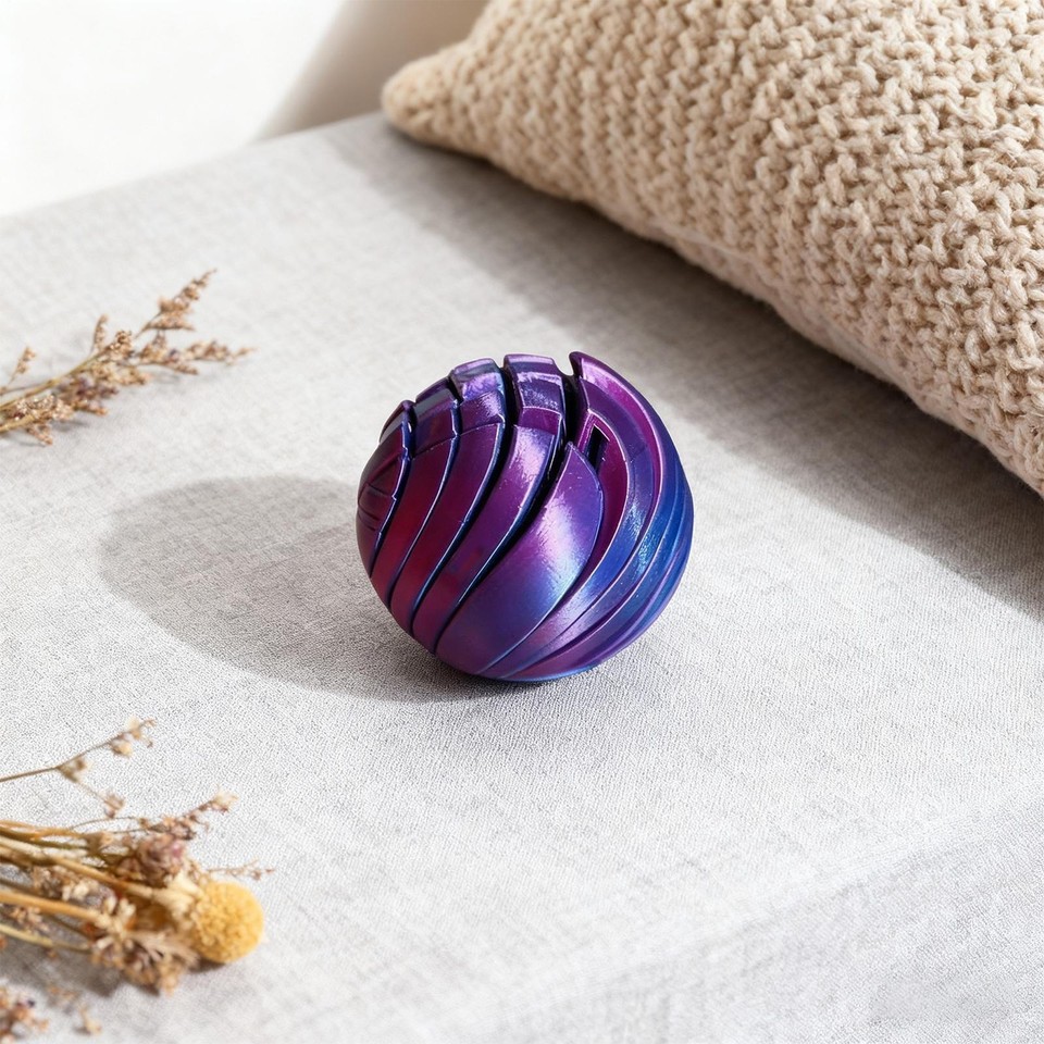 3D Printed Fidget Ball Toy, Twistsphere Fidget Toy - Hypnotic Slime ...