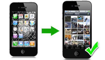 CENTRO ASSISTENZA RIPARAZIONE TOUCH SCREEN VETRO ROTTO IPHONE 4 NERO o ...