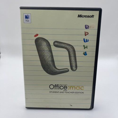 Microsoft Office Mac 2004 Student and Teacher Edition Software With 3 ...