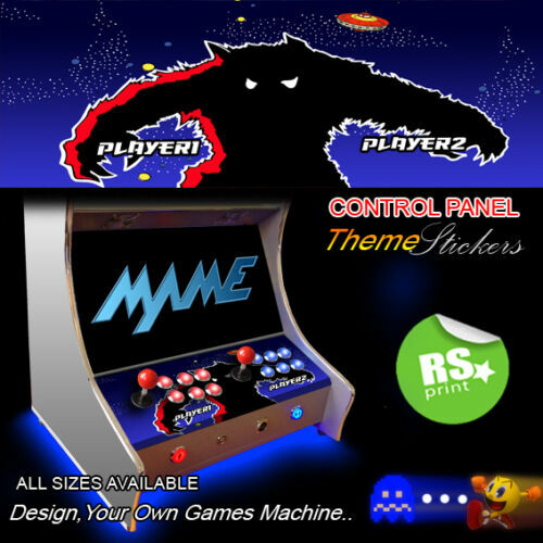 Space Invader Arcade Control Panel Artwork Stickers Graphics ...