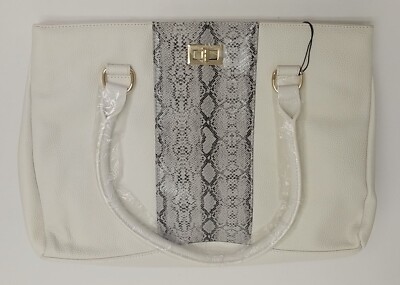 Erica Anenberg Women's Leather Tote Bag Purse Anaconda Snake Skin Print ...