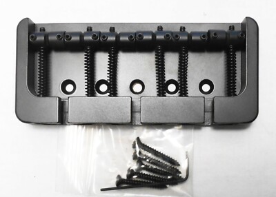 Hipshot 6 String B Style Bass Bridge Brass Black .669 spacing - NOS | eBay