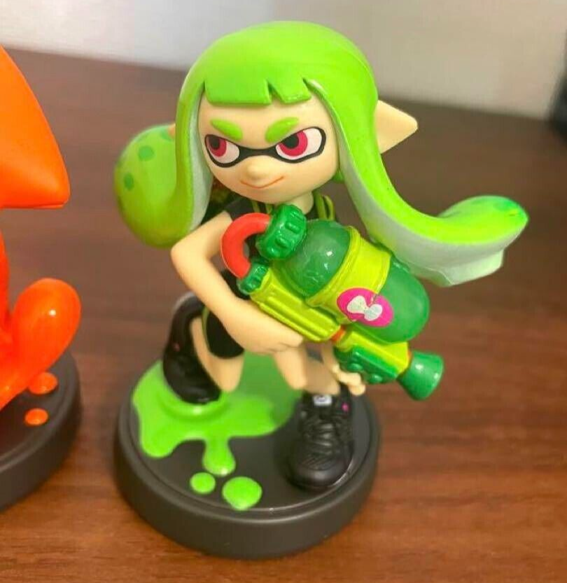 Nintendo Amiibo Splatoon Alt Color Inkling Green Girl Orange Squid ...