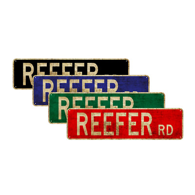 Reefer RD Vintage Sign| North Beach Florida Street Bar Décor Aluminum ...