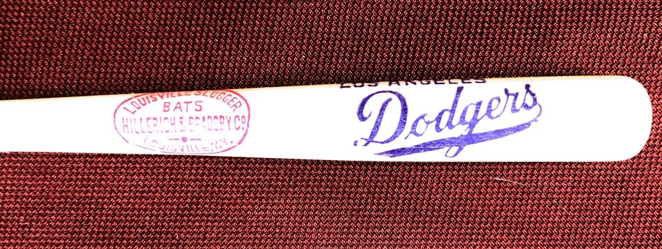 VINTAGE LOS ANGELES DODGERS SOUVENIR LOUISVILLE SLUGGER BASEBALL BAT ...