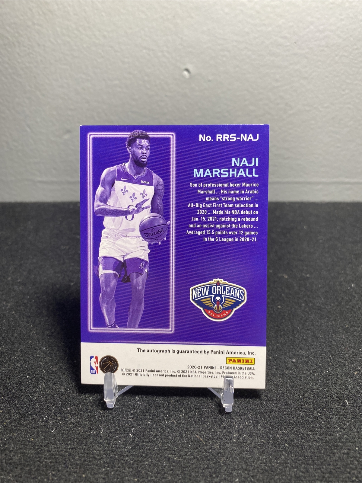 2020-21 Panini Recon - Rookie Recon Signatures Red #RRS-NAJ Naji ...