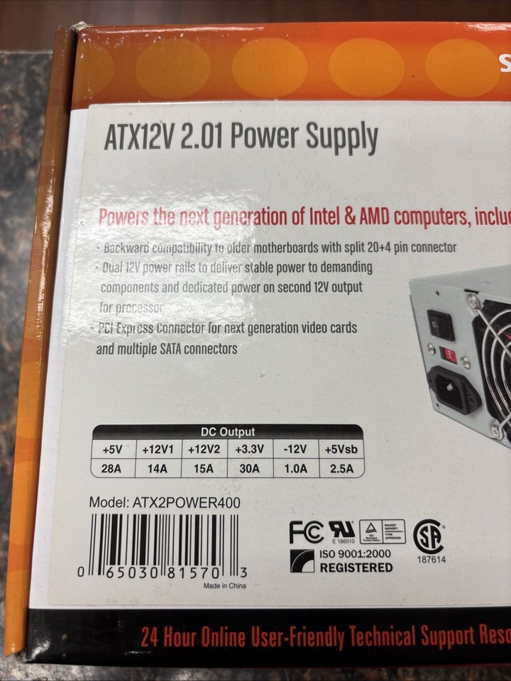 Started ATX2Power400 400W ATX12V Computer PC Power Supply 2.01 - New In ...