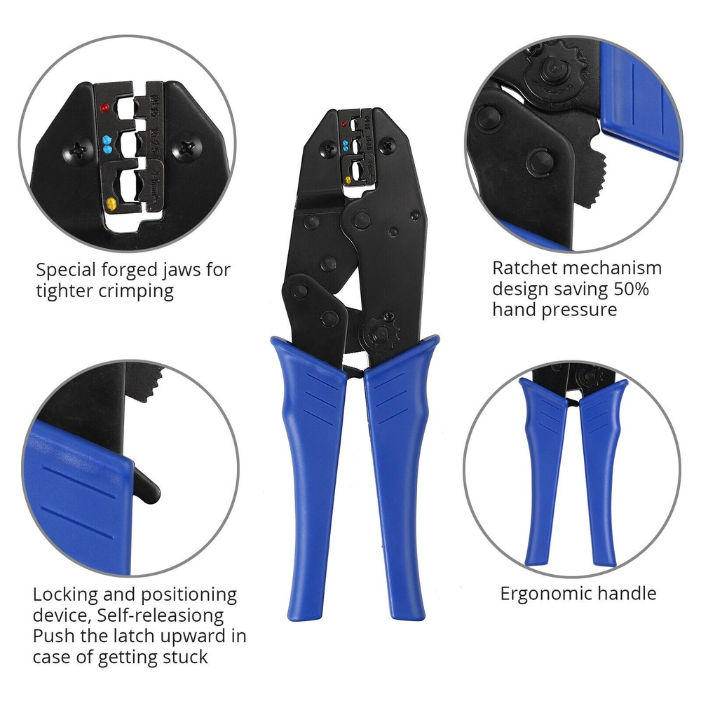 280X Cable Wire Electrical Terminals Kit Set Ratchet Crimper Plier ...