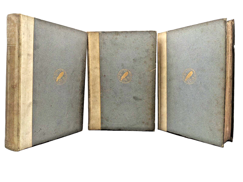 EDGAR ALLAN POE COMPLETE WORKS ANTIQUE VELLUM LEATHER LIMITED 200 SETS ...
