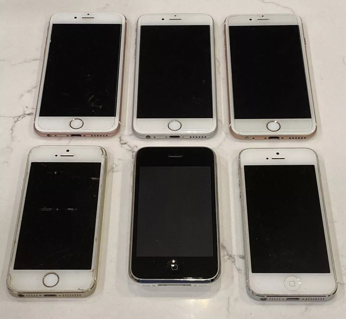 Lot 6x Apple iPhones Assorted Models - AS IS - FOR PARTS - REPAIR ...