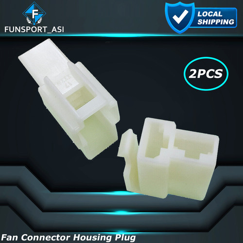 2-Pin Female Radiator Fan Connector Housing Plug For 12" 14" 16 ...