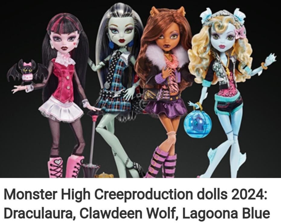 2024 Monster High Reproduction Doll FRANKIE DRACULAURA CLAWDEEN LAGOONA ...