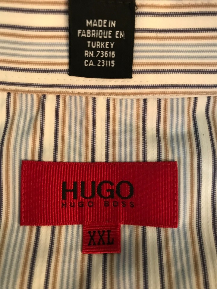 Hugo Boss Red Label Dress Shirt - Multi Color Stripes - XXL | eBay UK