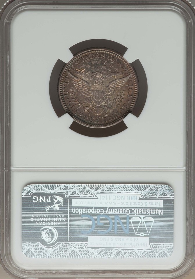 1907-O 25C AU58 NGC CAC. Ex. " Col. " E.H.R. GREEN COLLECTION RARE RARE ...