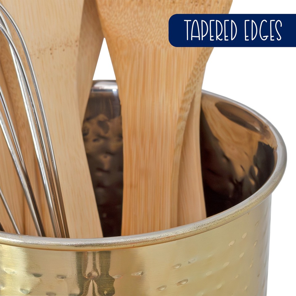 Hammered Metal Kitchen Utensil Holder / 7in Tool Caddy, for Spoons ...