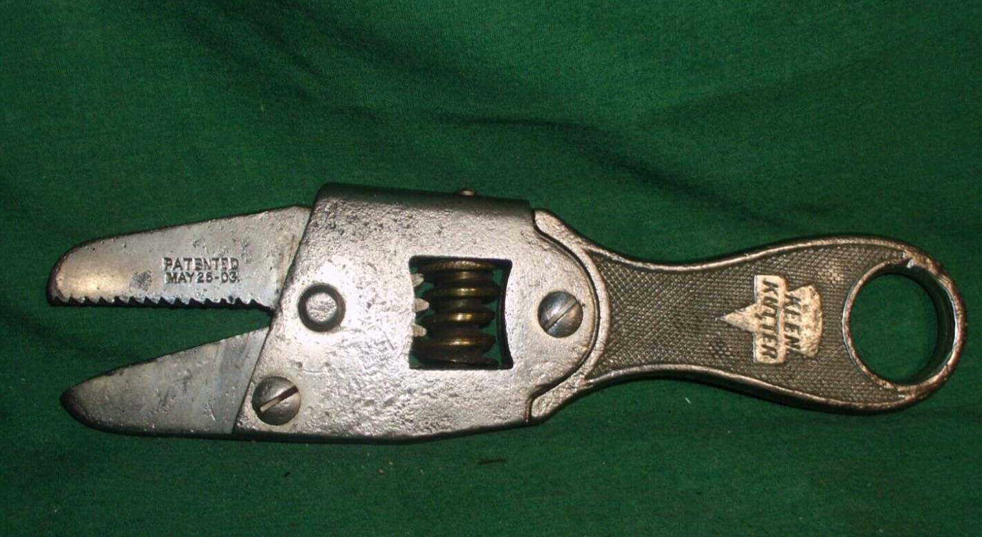 ANTIQUE Pat. 1903! Keen Kutter Adjustable Alligator Wrench 7" High ...