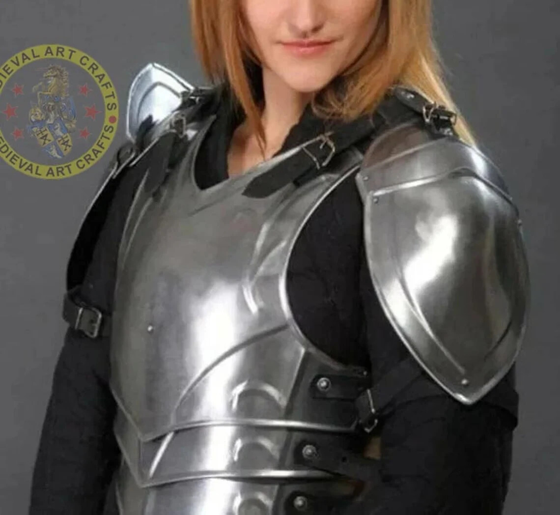 Medieval Knight Armor Fantasy female Chest & Shoulder Armor Cosplay Sca ...