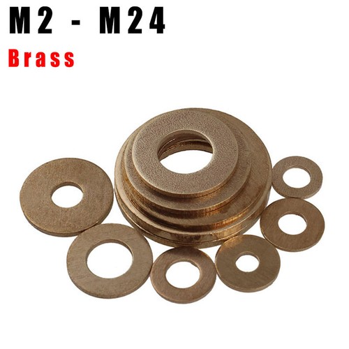 M2 M2.5 M3 M4 M5 M6 M8 M10 M12 M14 M16 M18 M20 M22 M24 Brass Flat ...