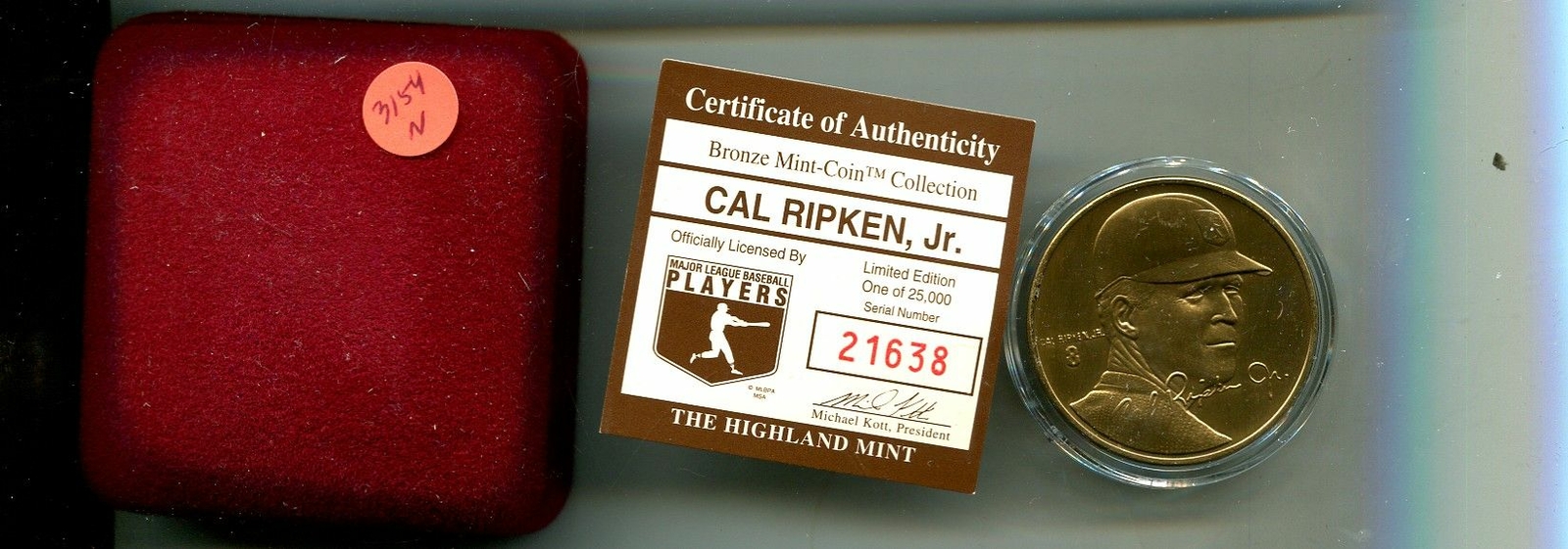 CAL RIPKEN JR BRONZE MINT COIN HIGHLAND MINT /25,000 | eBay