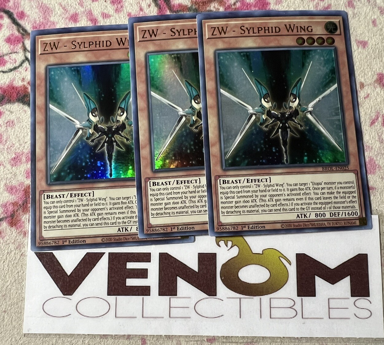 3x (M/NM) - ZW - Sylphid Wing - BROL-EN025 - Ultra Rare - 1st Edition ...