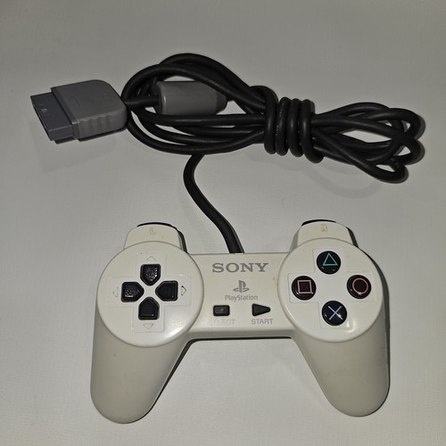 Original SONY PlayStation 1 2 Wired Controller SCPH-1080 White Rare Ps1 ...