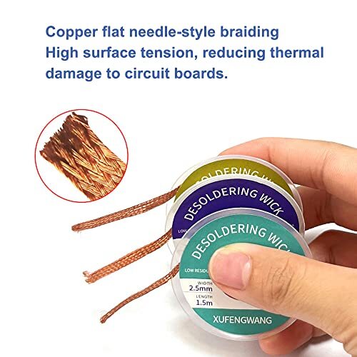 Solder Wick Braid With Flux Super 5ft Length 1mm Width Desoldering Wick ...
