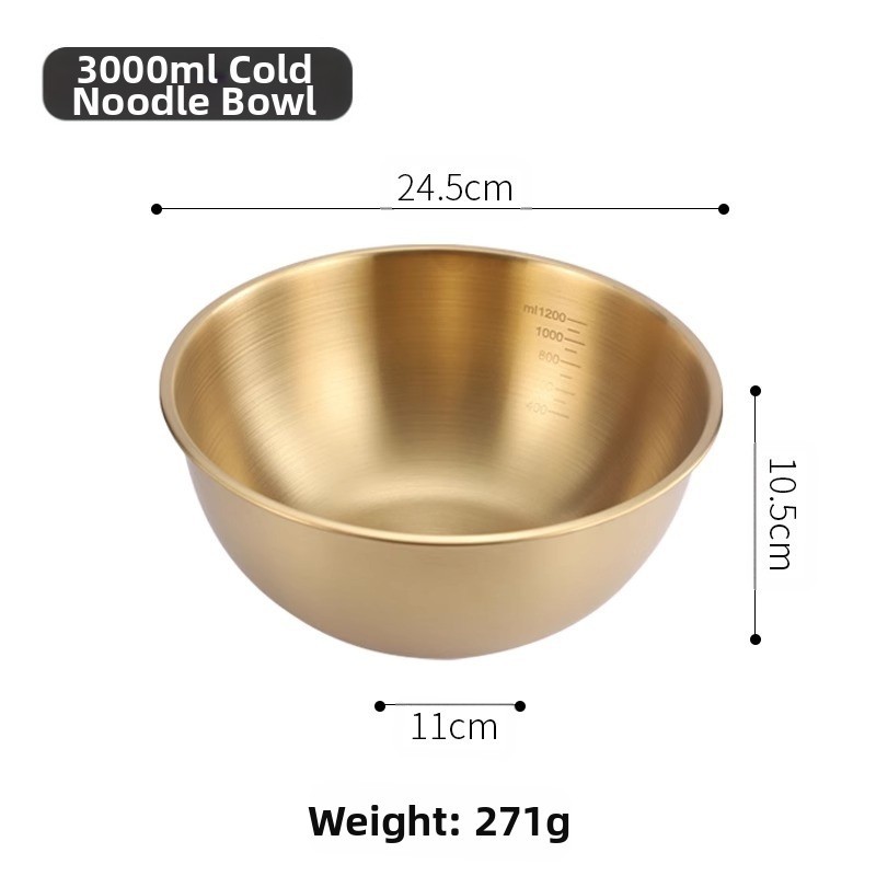 304 Stainless Steel Bowl for Cold Noodles with Clear Measurement ...