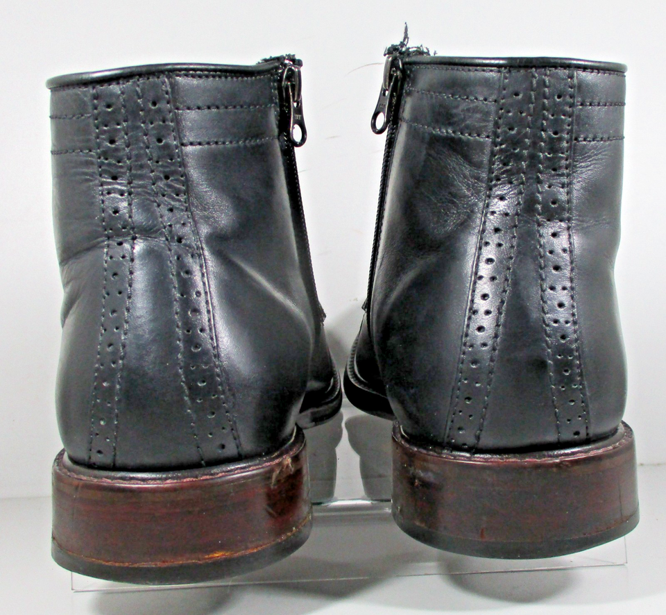202765 PFBT50 RALEIGH MEN'S SHOES 10 M BLACK LEATHER BOOTS JOHNSTON ...
