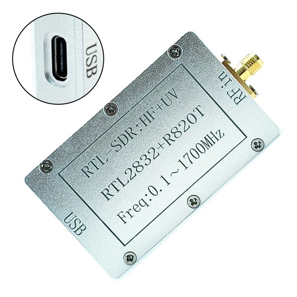 Portable Monitoring 100kHz-1.7GHz RTL Shortwave Scanner Low-noise Front ...