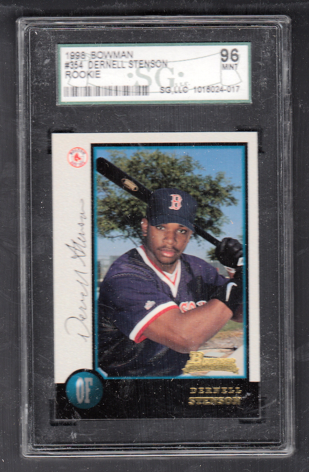 Dernell Stenson 1998 Bowman Rookie Card #354 Red Sox SGC Graded 96 MINT ...