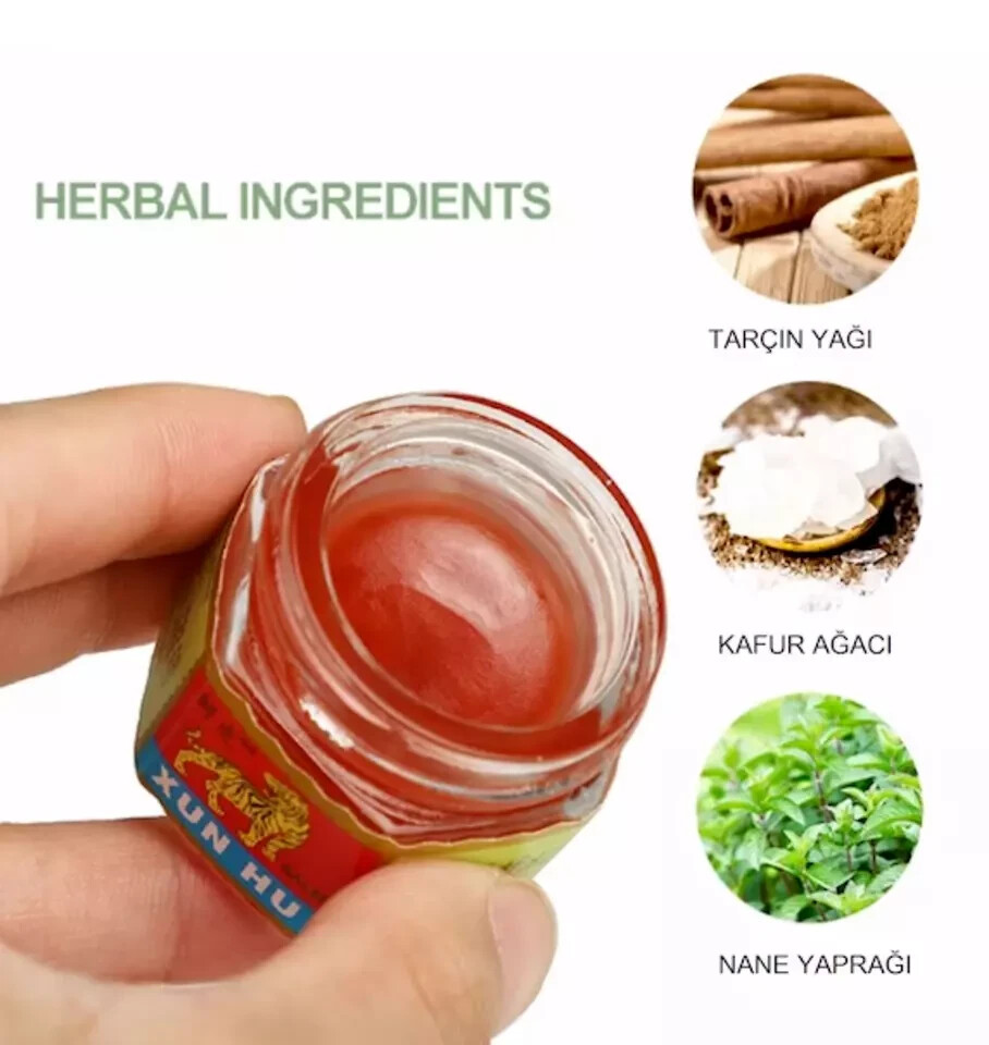 12 x 18g Xun Hu Red Tiger Balm Ointment Relief For Ache & Pains Dragon ...