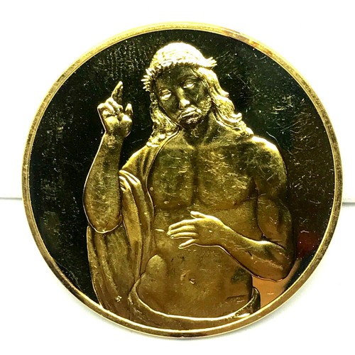 1978 Christ Blessing Raphael Gold Electroplate Sterling Silver Proof ...