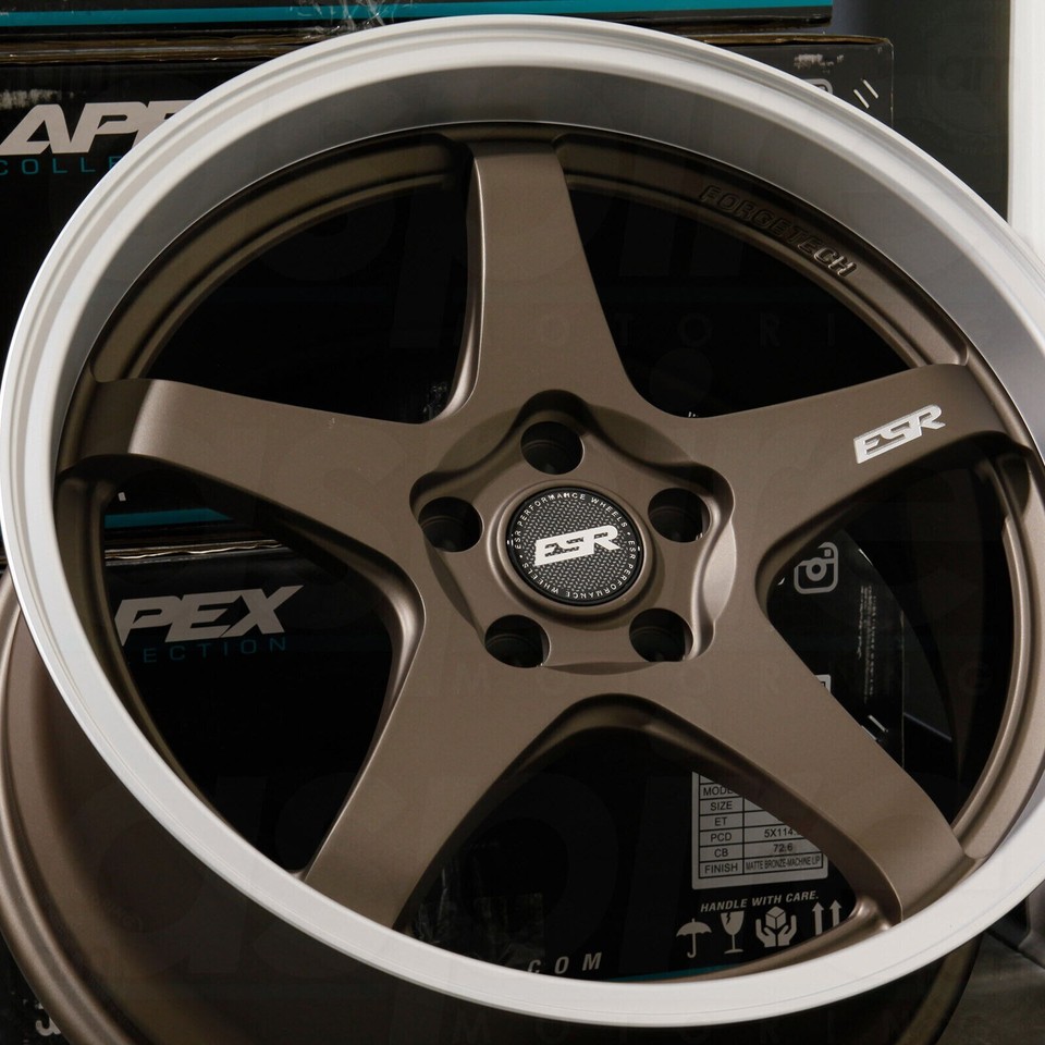 ESR AP5 18x10.5 5x114.3 22 Bronze Wheels(4) 72.56 18" inch Rims | eBay