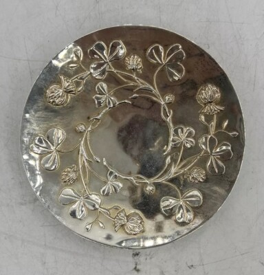 Christofle Clover France Silver Plate Ornate Flowers & Vines Nappy Bowl ...