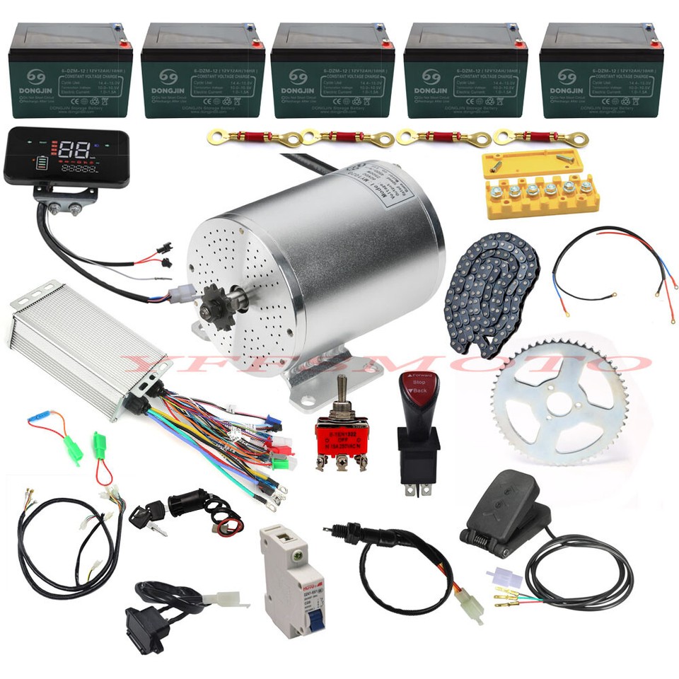 48V60V 72V 2500W 3000W Brushless Electric Motor Full Kit E-bike Scooter ...